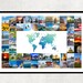 World Map Travel Vacation Photo Collage, World Travel Photo Collage ...