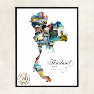 Thailand Photo Collage Christmas Gift Idea Thailand Holiday Photo ...