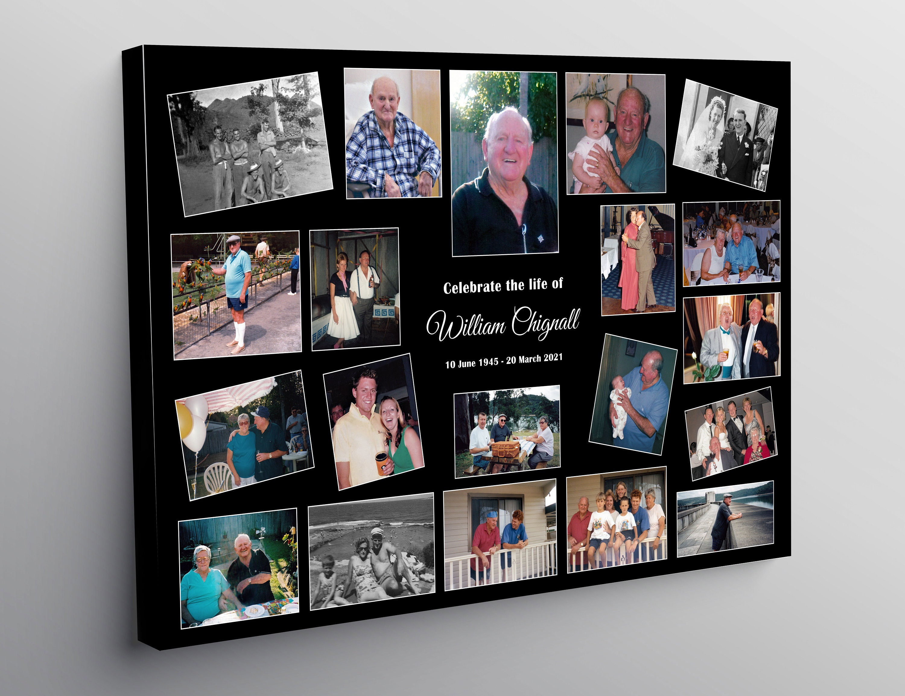 Funeral Memorial Photo Collage Memory Board: Welcome Sign for Funeral ...