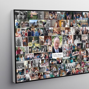 Funeral Memorial Photo Collage 105 Photos, Funeral Display, Celebrate ...