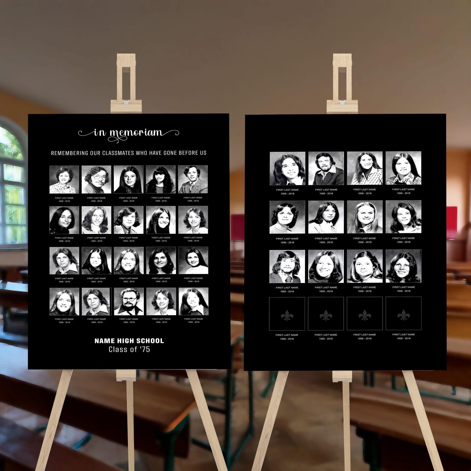School Reunion in Memoriam Poster: Class of Memory Board - Etsy
