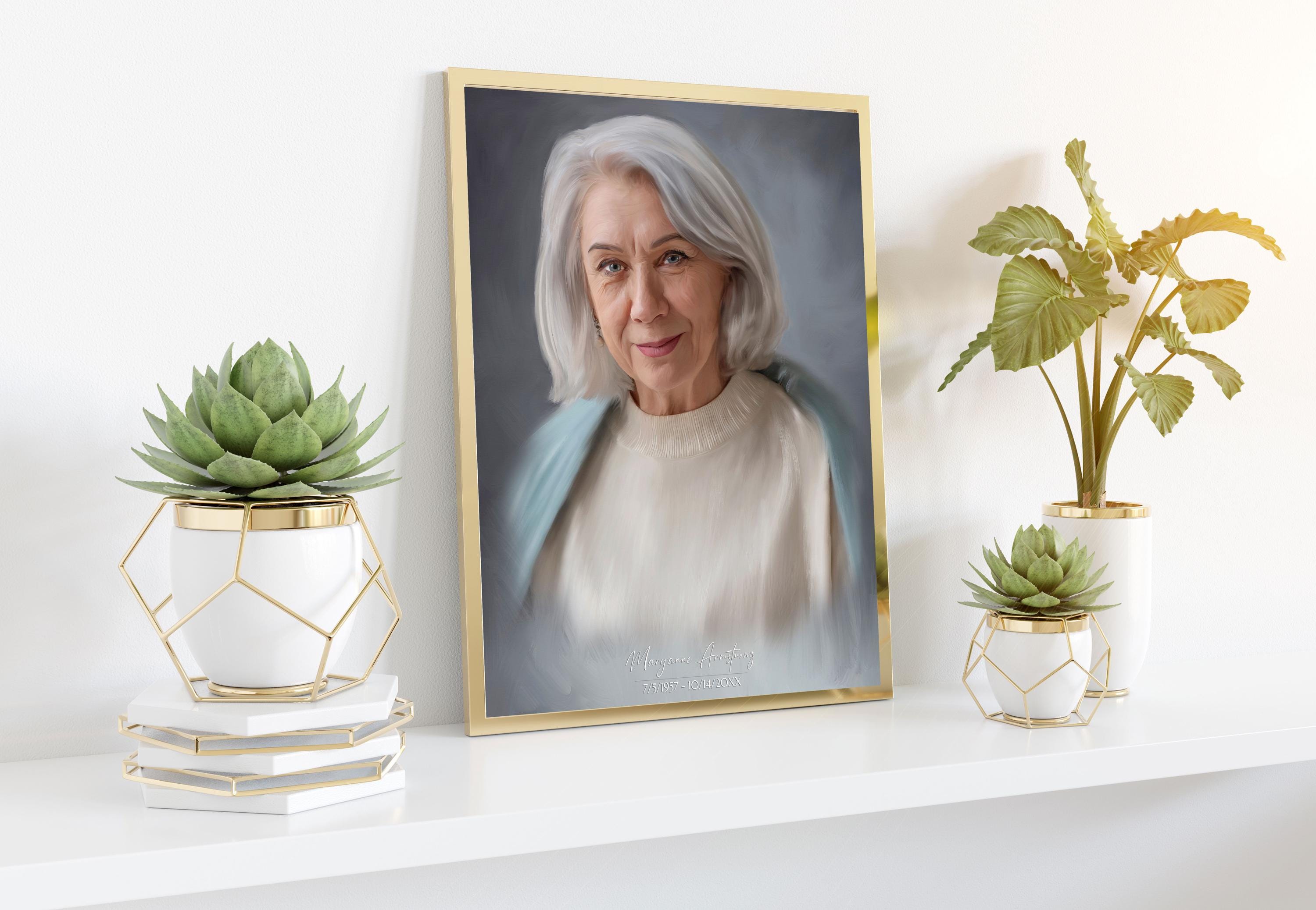 Funeral Portrait, Funeral Memorial Portrait Painting From Photo ...