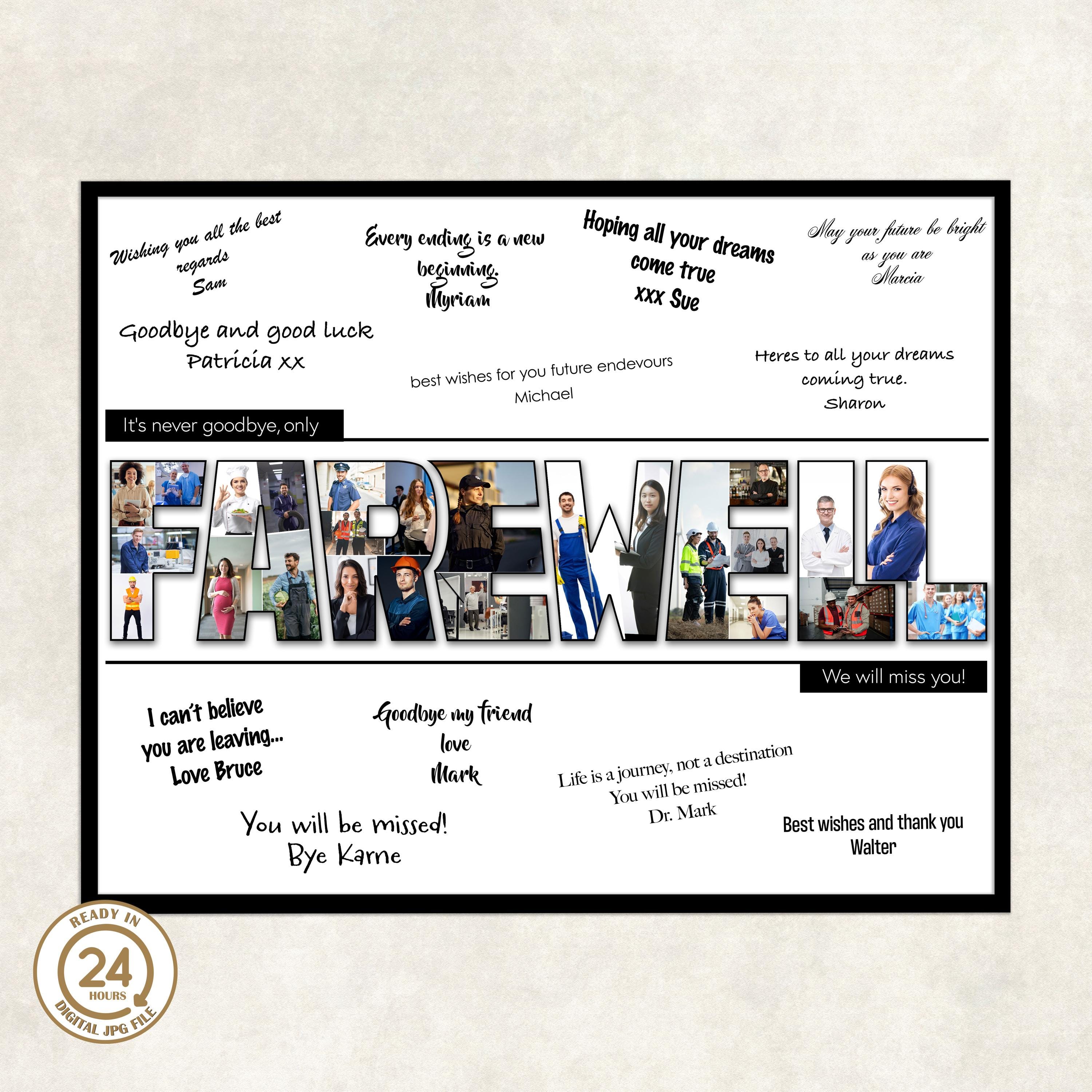 Farewell Photo Collage, Coworker Leaving Gift, CEO Leaving - Etsy