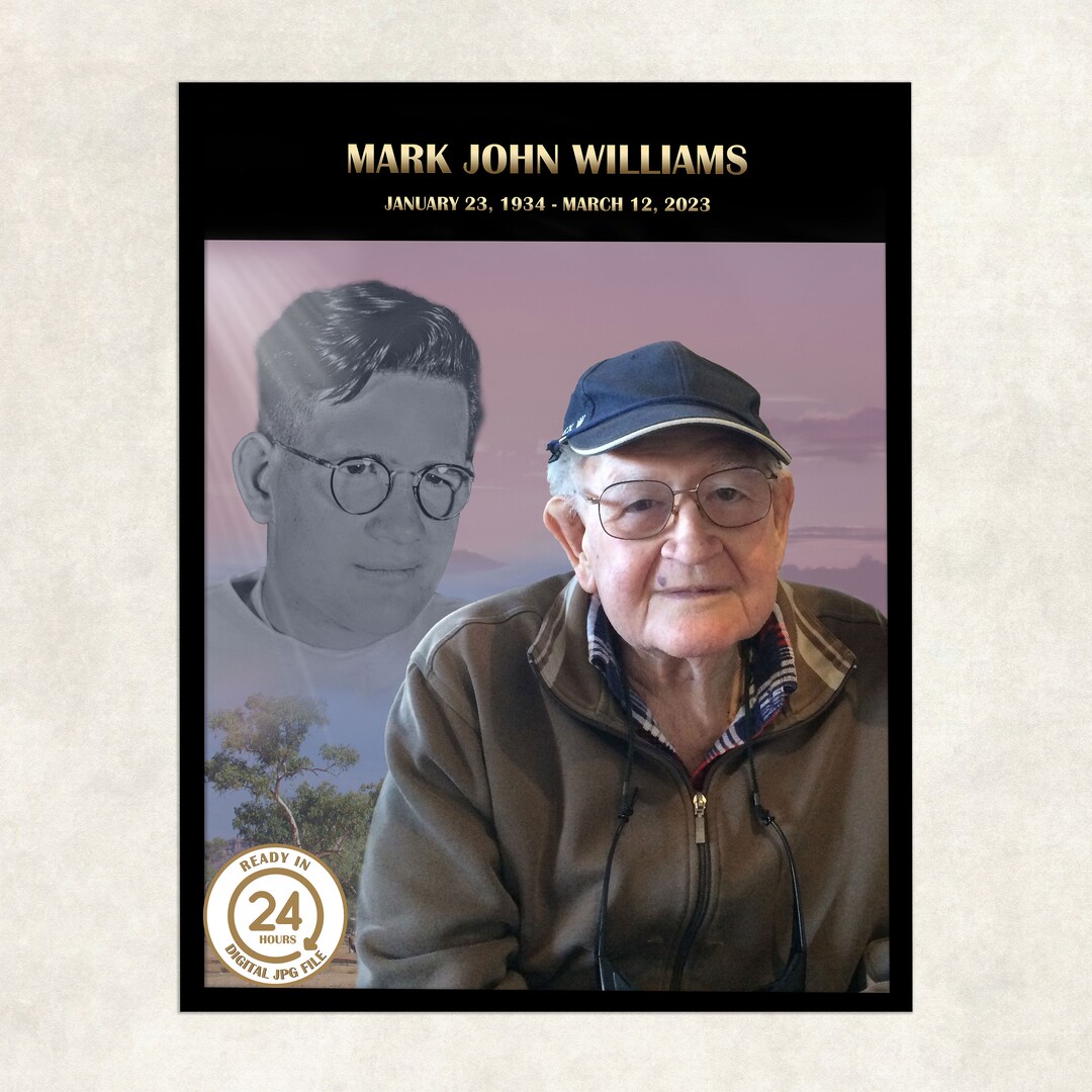 Funeral Portrait for Easel Display, Funeral Before After Portrait ...