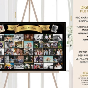 Memorial Collage, Memory Board for Funeral, Funeral Memory Board ...