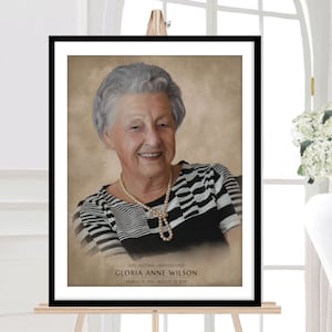 Funeral Portrait Painting Custom Portrait Painting From Photo Painting ...