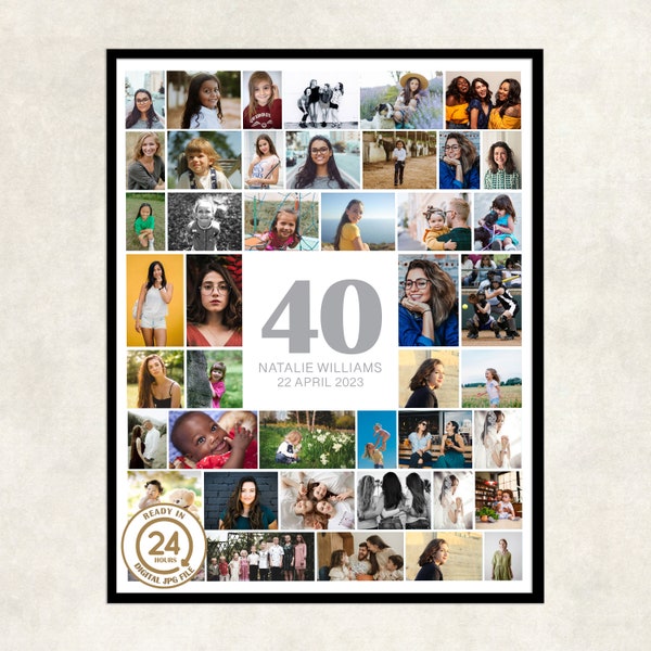 40 Picture Collage - Etsy