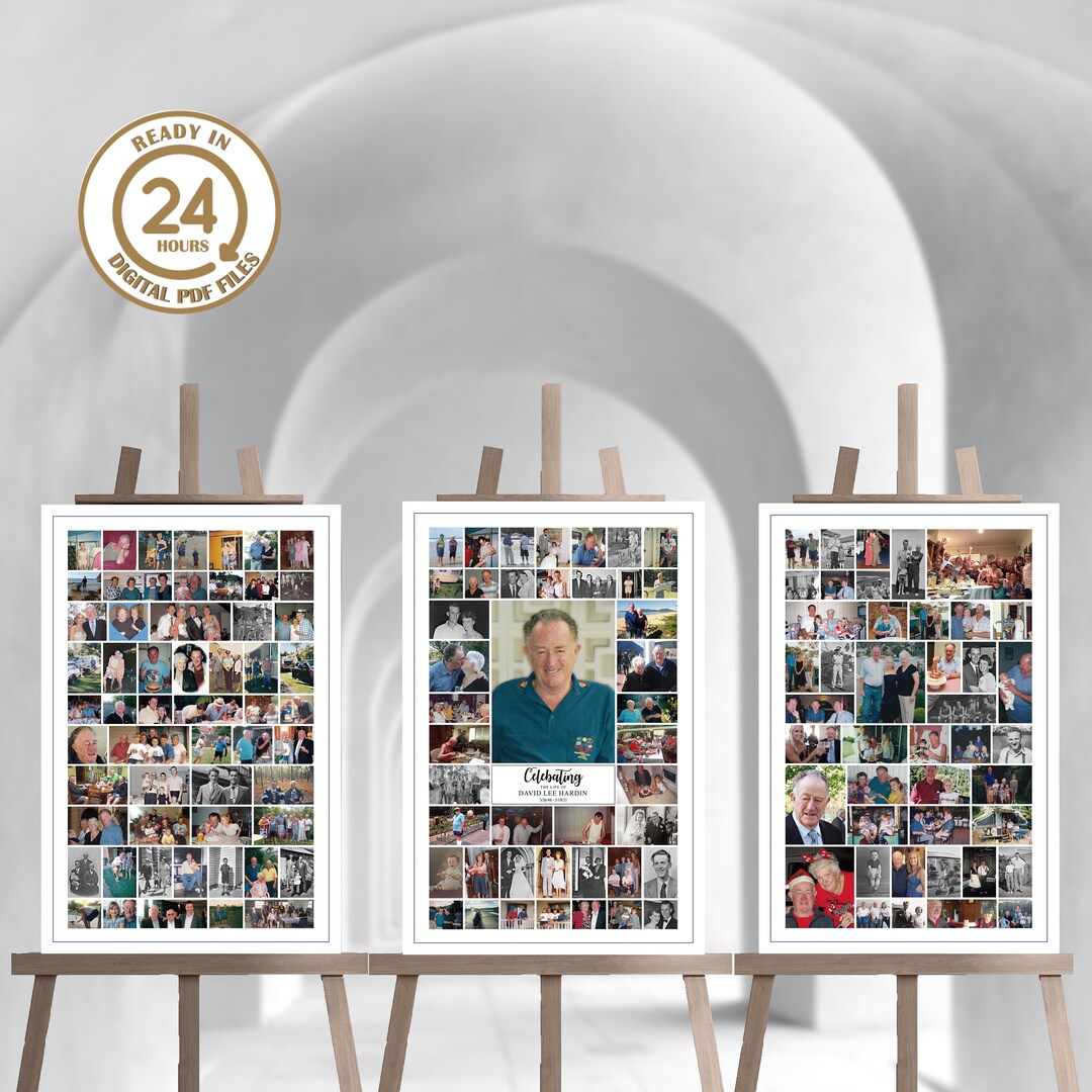 Funeral Memorial Collage Display Funeral Memorial Collage - Etsy