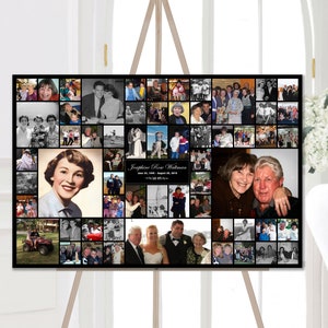 Memorial Collage, Funeral Collage, Funeral Memory Board, Memorial Board ...