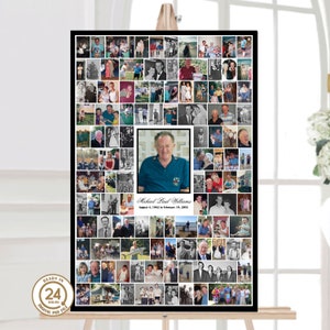 Board for a Funeral, Funeral Display, Memorial Collage, Funeral Memory ...