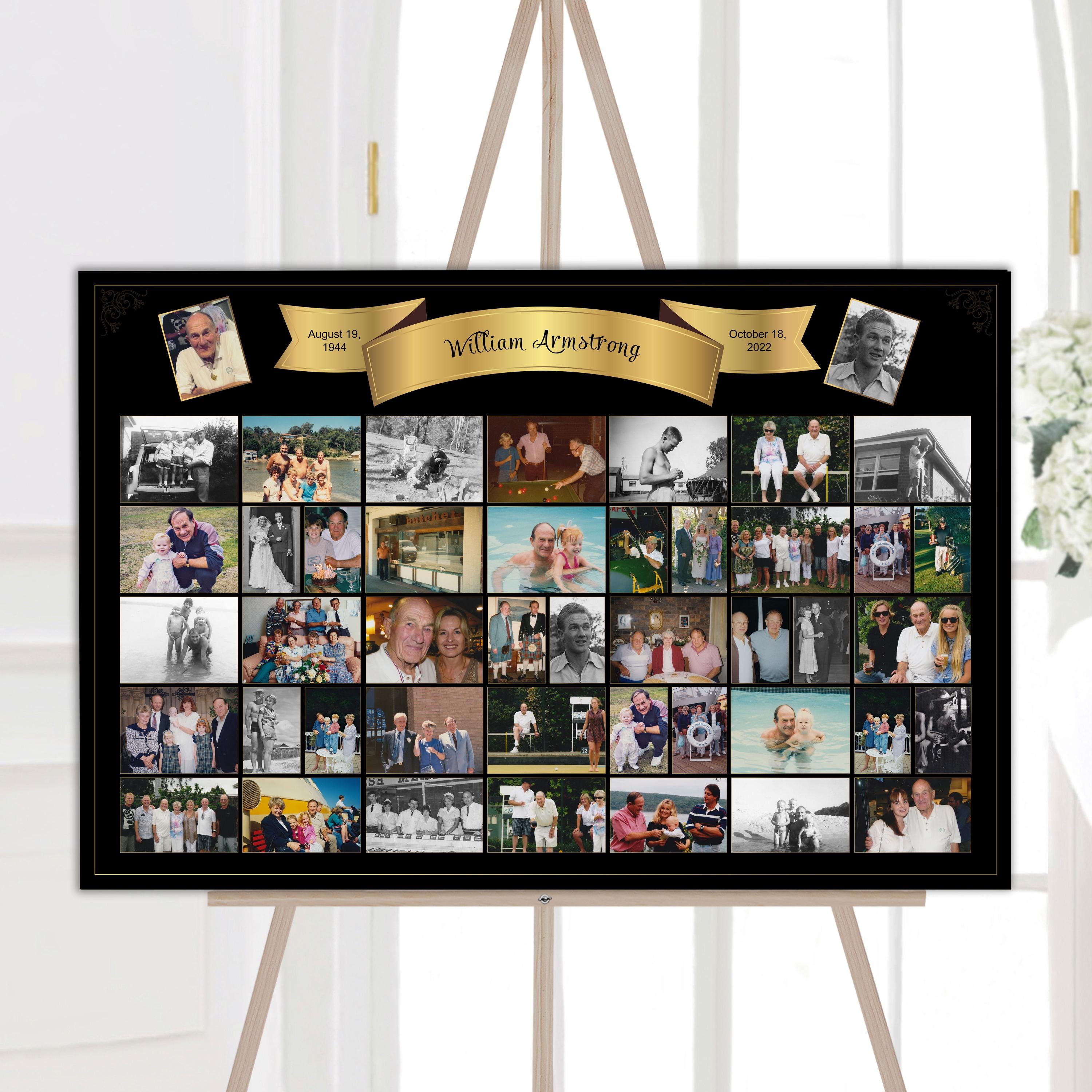 Memorial Collage, Memory Board for Funeral, Funeral Memory Board ...