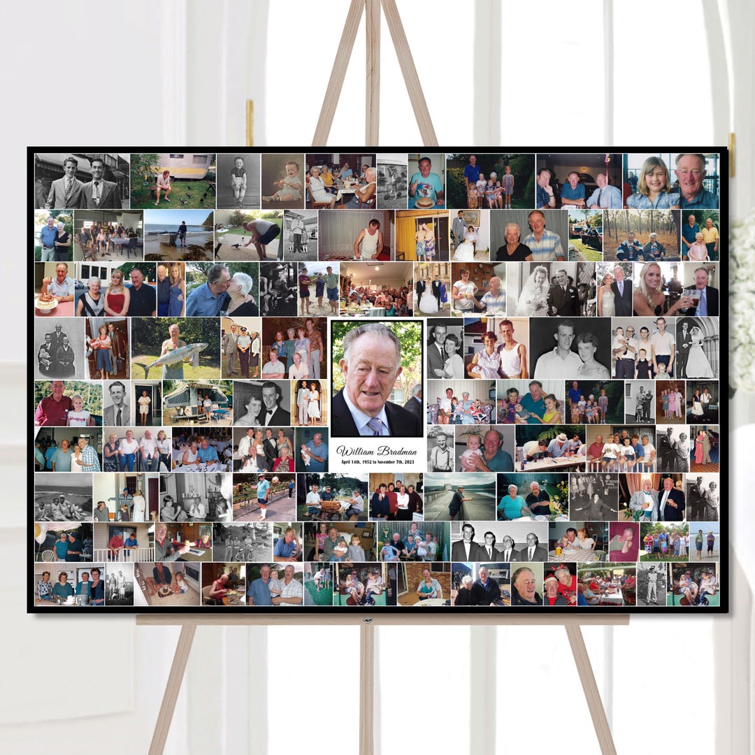 Funeral Memorial Photo Collage 105 Photos, Funeral Display, Funeral ...