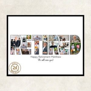 Retirement Gift Photo Collage | Retirement Gifts for Men | Retirement ...