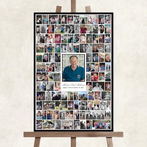 Board for a Funeral, Funeral Display, Memorial Collage, Funeral Memory ...