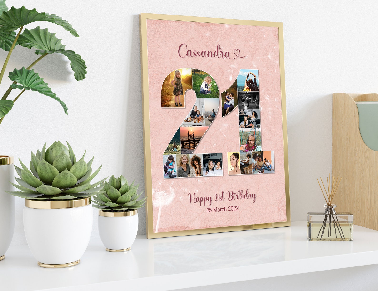 21st Birthday Personalised Photo Collage for Her, Custom 21st Birthday ...
