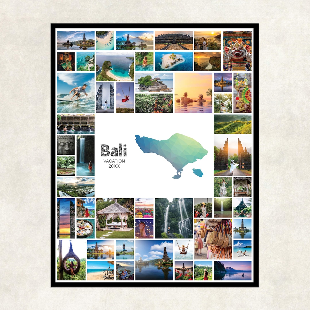 Bali Photo Collage, Travel Vacation Honeymoon Photos - Etsy