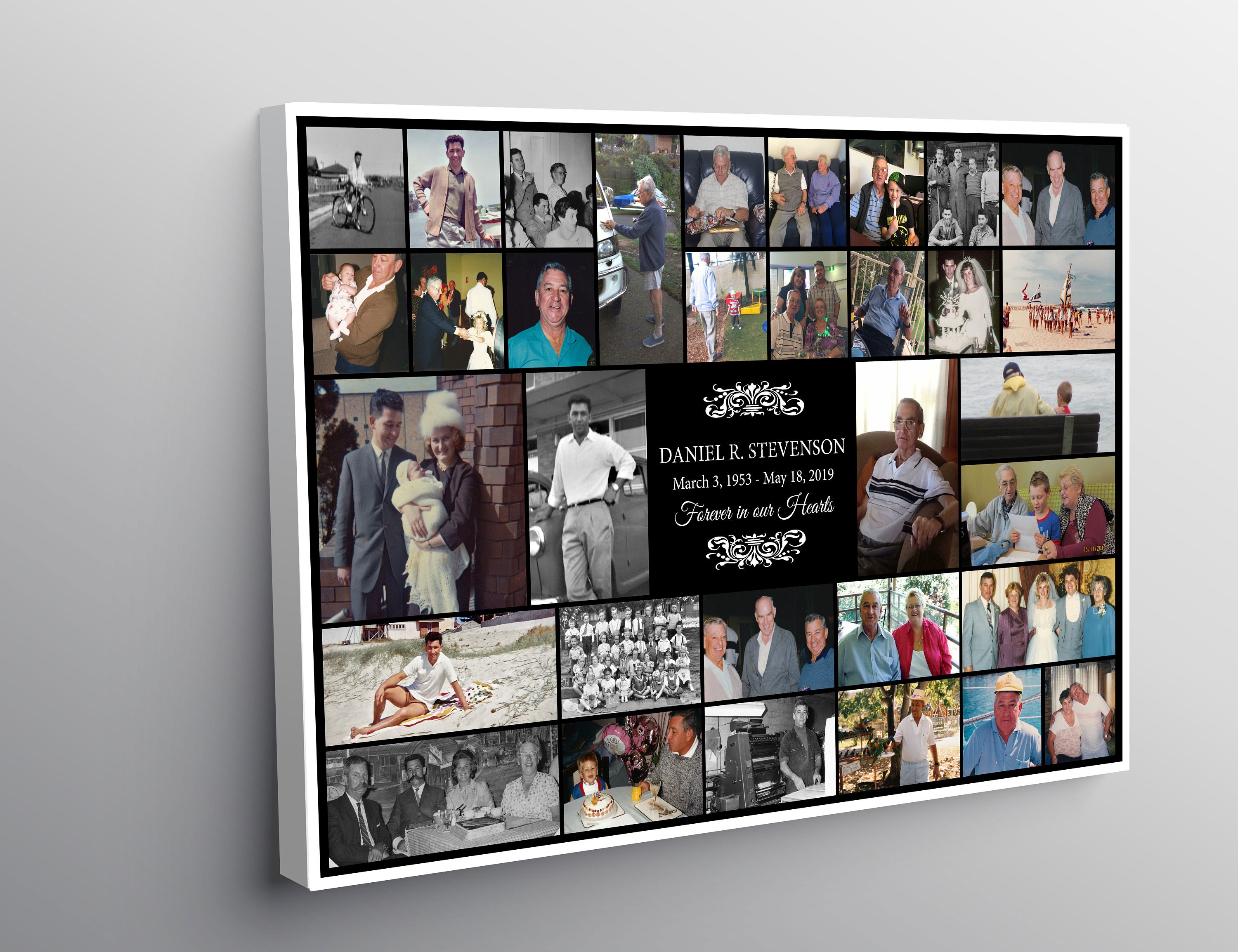 Funeral Collage, Memorial Collage, Memory Board, Funeral Memory Board ...