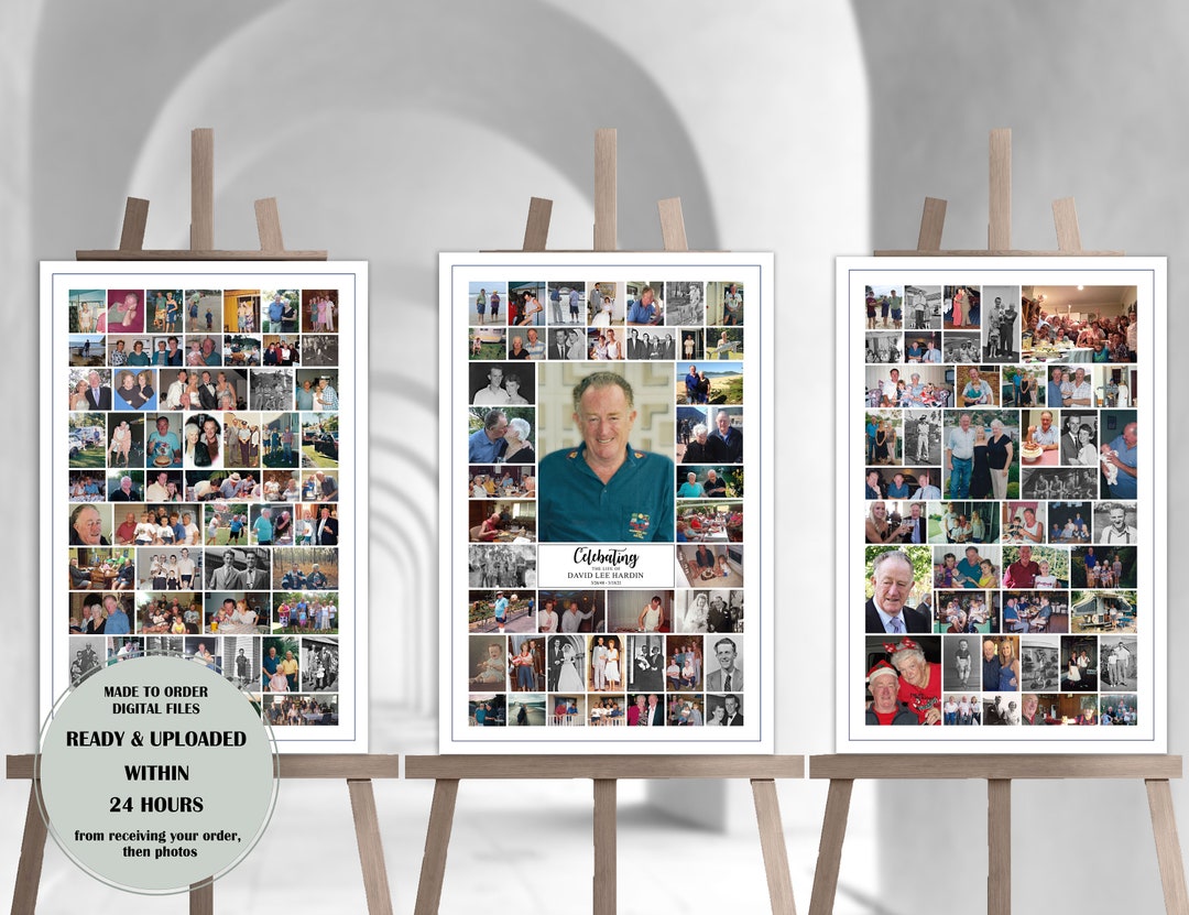 Funeral Memorial Collage Display Funeral Memorial Collage - Etsy