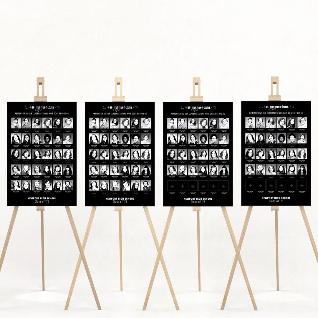 In Memoriam Class Reunion Poster: Remembering Classmates - Etsy