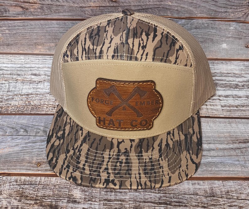 Custom Leather Patch Hats, Logo Hats, Laser Engraved Leather Patch ...