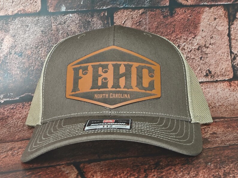 Custom Leather Patch Hats, Logo Hats, Laser Engraved Leather Patch, Company Logo Hat ...