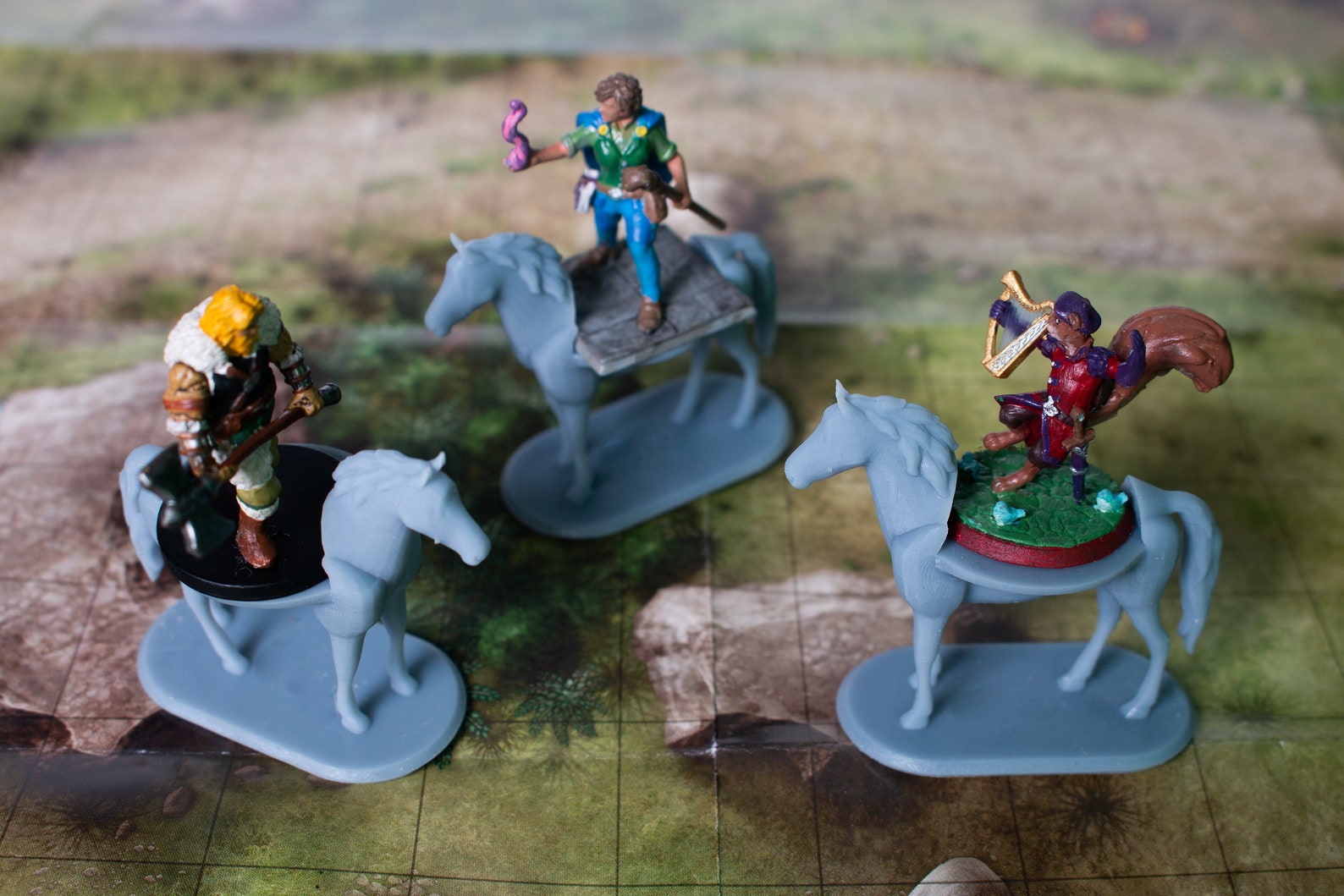 Dnd - Mounted Combat Horse Miniature Set(4) - Etsy