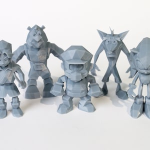 3d Printed Low Poly Game Characters - Etsy
