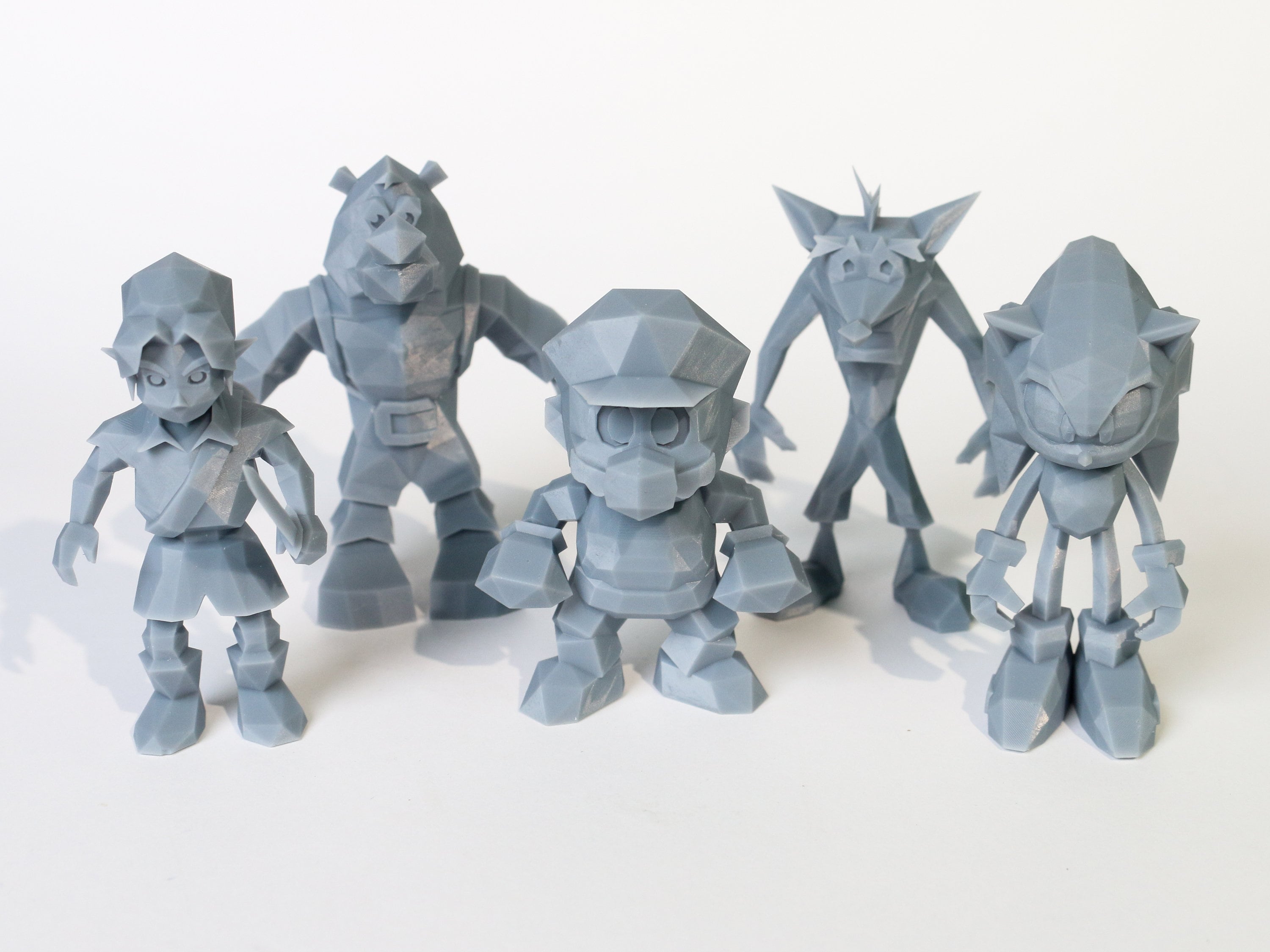 3d Printed Low Poly Game Characters - Etsy