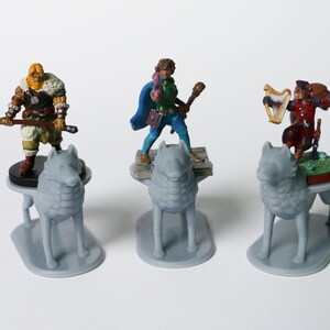 Dnd - Mounted Combat Dire Wolf Miniature Set(4) - Etsy