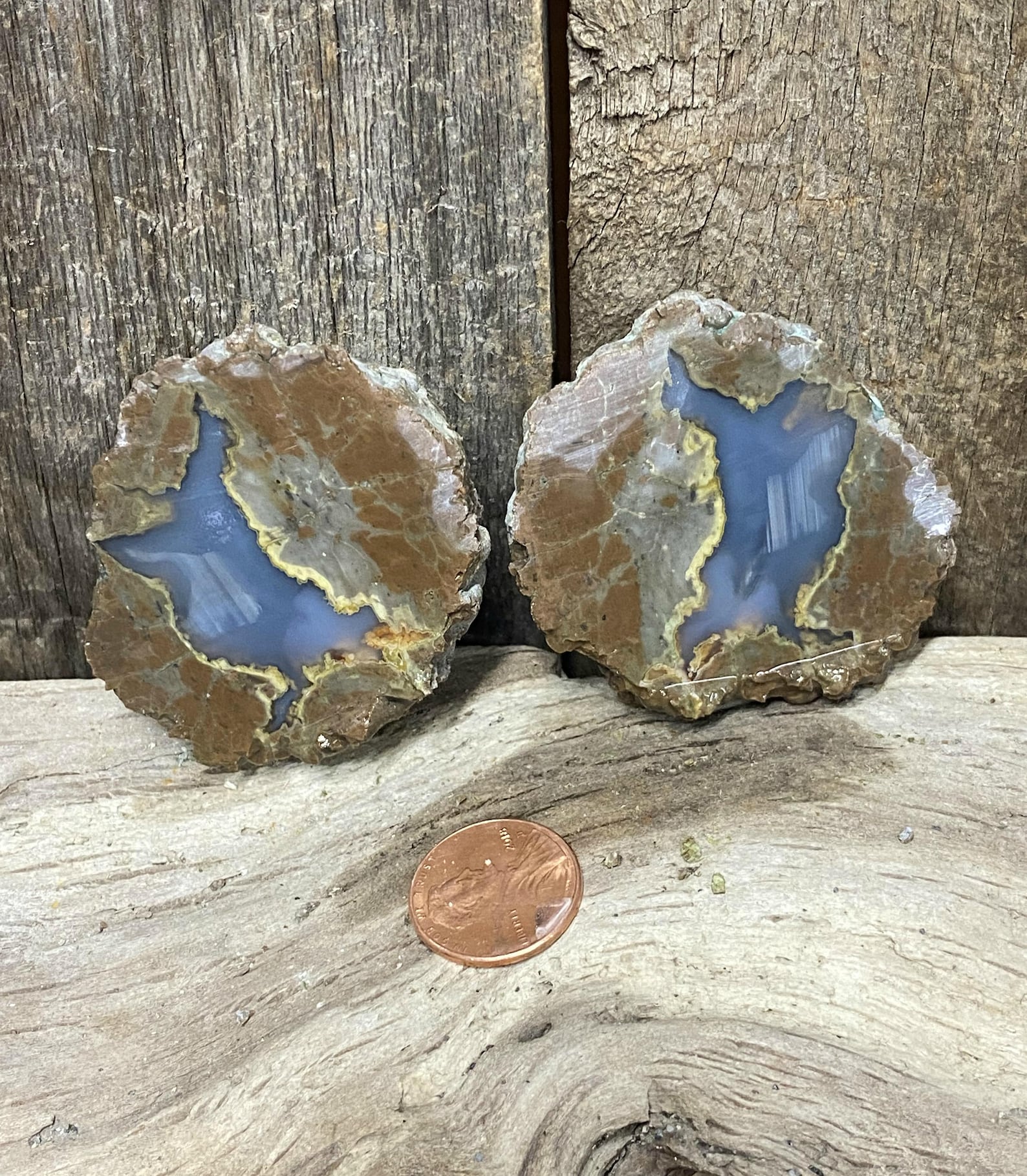 Oregon Thunderegg Geode Pair ~ 2.00" X 2.00" X 2.00" Thick - Etsy