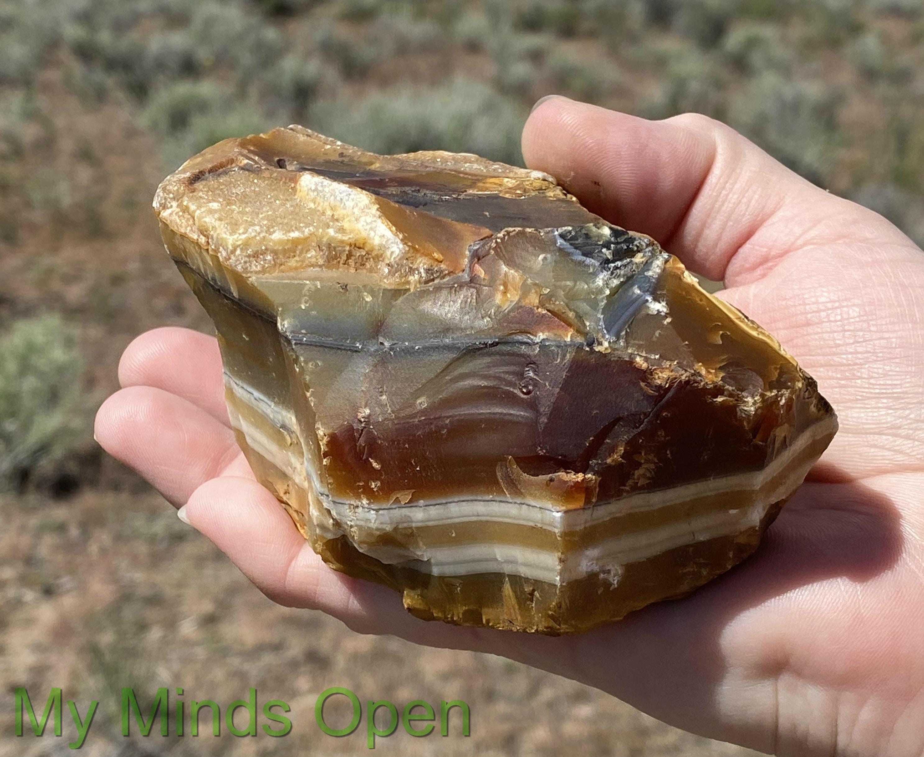 Rough Banded Agate Stone 1 lb. 6.1 oz. / 626 gr. It is | Etsy