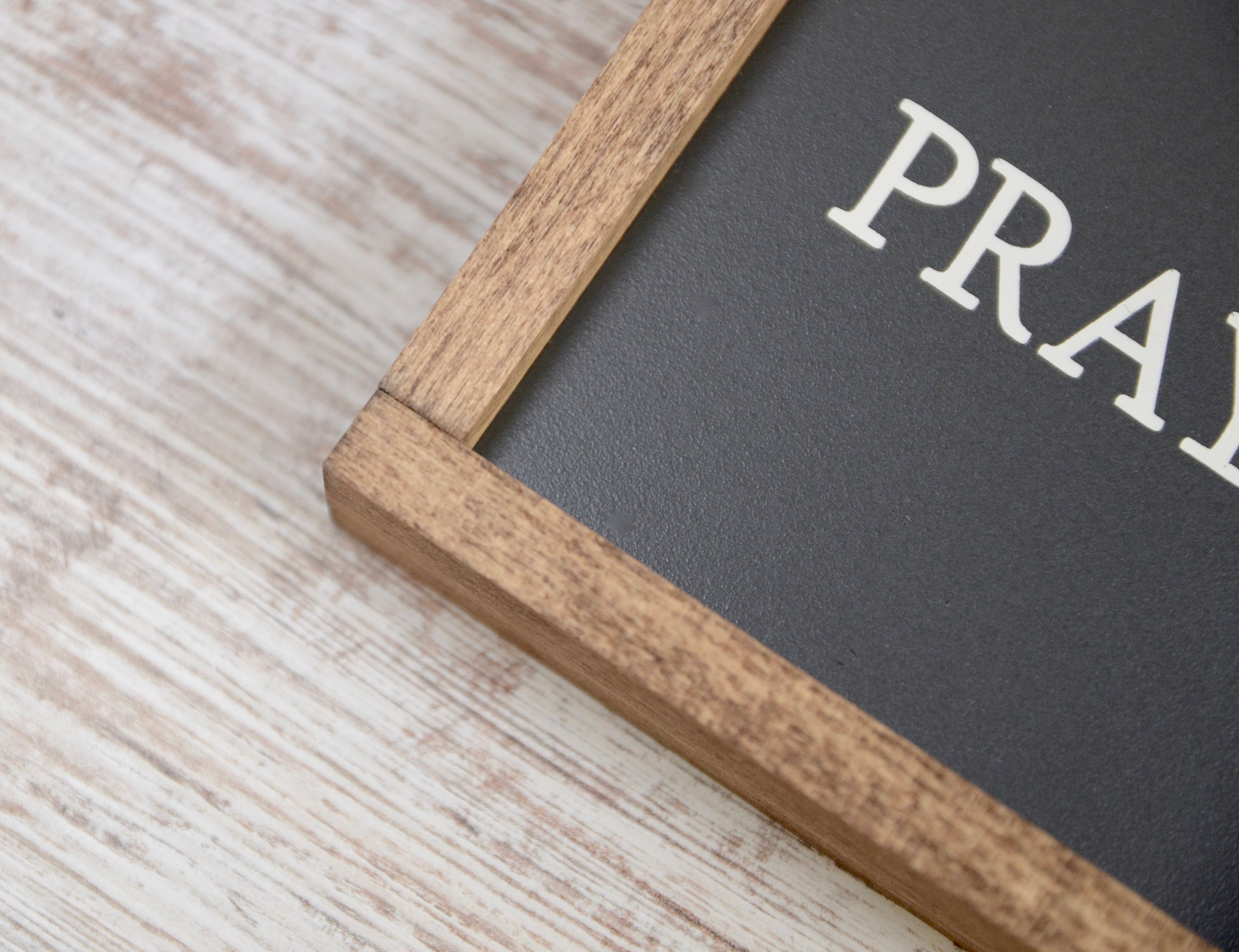 Prayer Wood Sign Pray Wait Trust Christian Quote Sign | Etsy