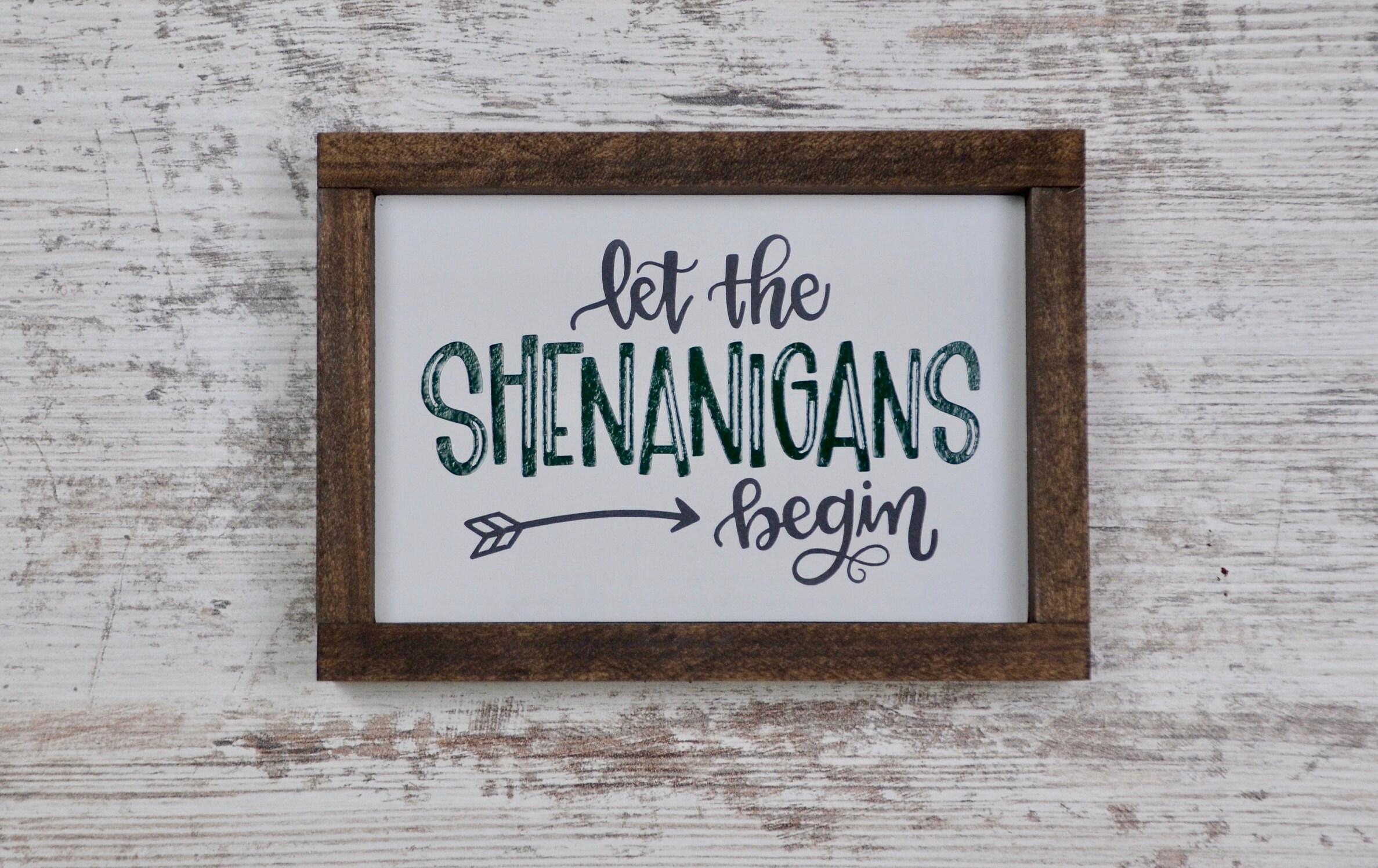 St Patrick's Day Sign Let the Shenanigans Begin Tiered - Etsy