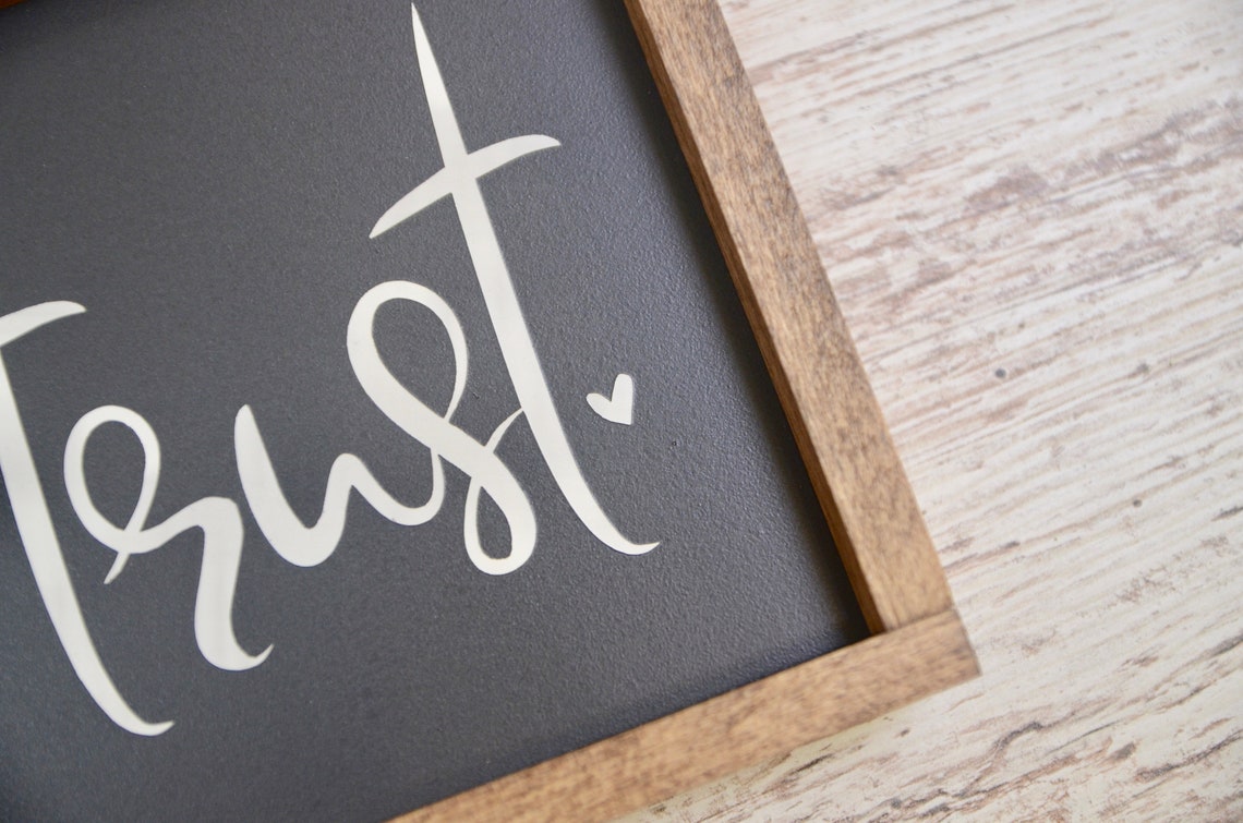 Prayer Wood Sign Pray Wait Trust Christian Quote Sign | Etsy