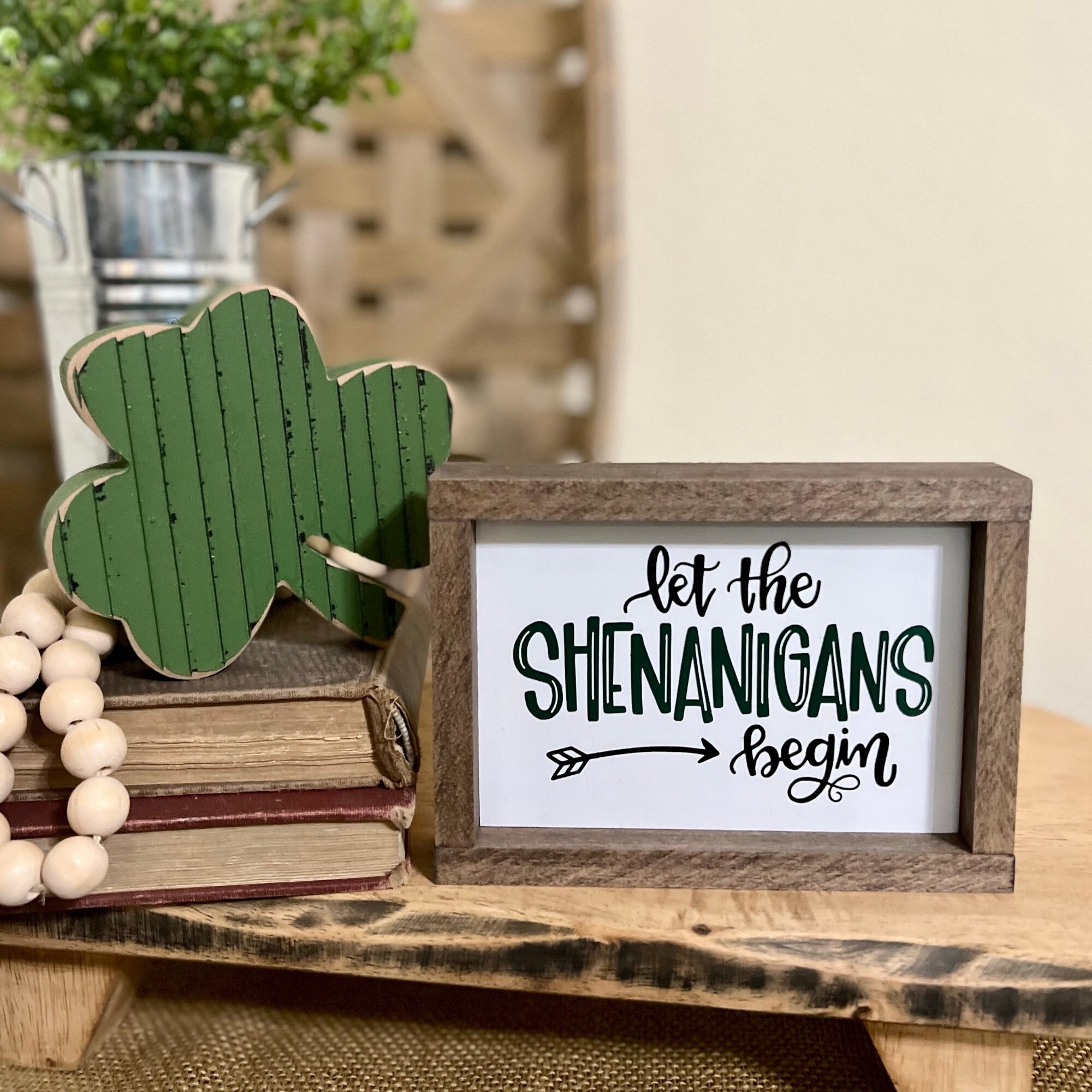 St Patrick's Day Sign Let the Shenanigans Begin Tiered - Etsy