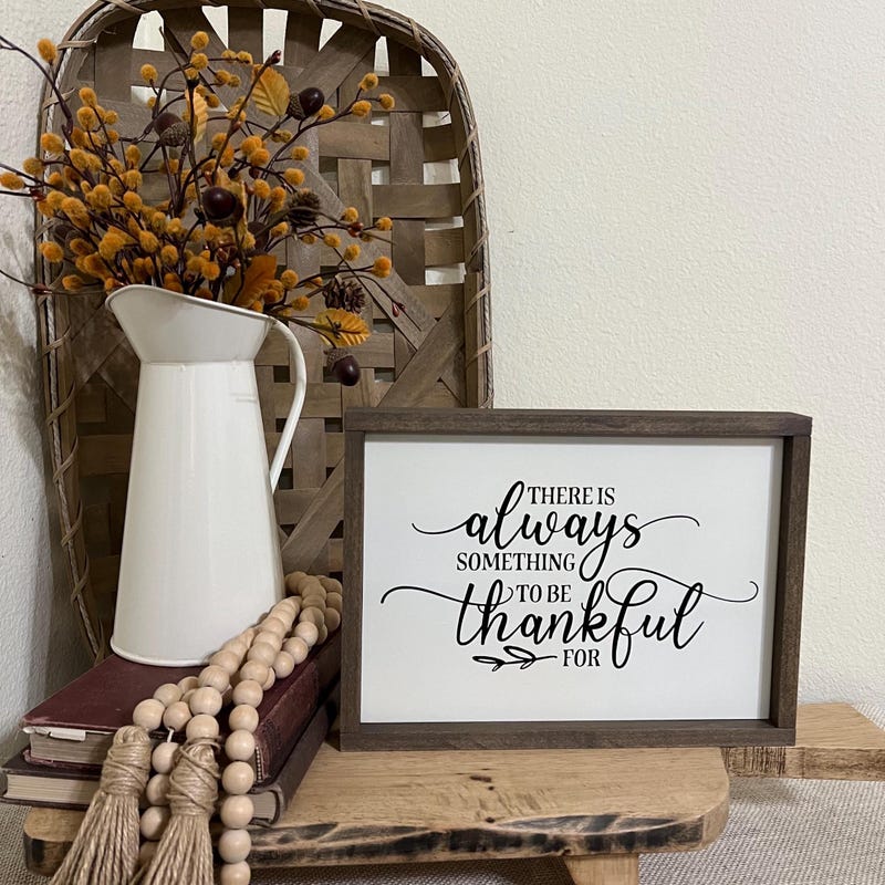Thankful Wood Sign - Etsy