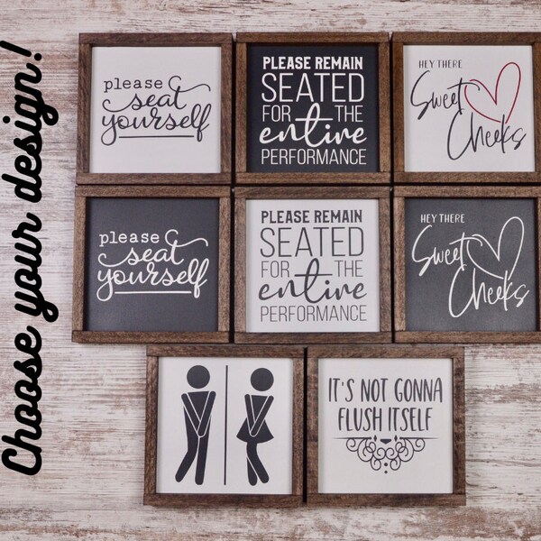 Bathroom Mini Sign - Etsy