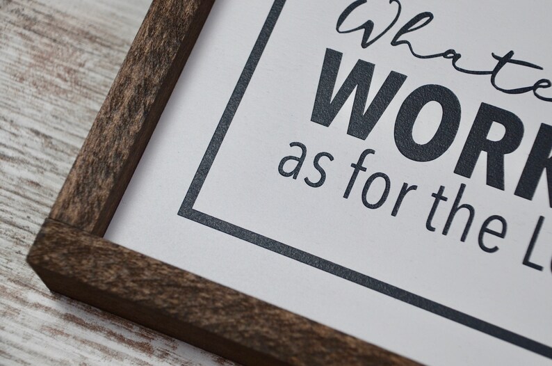 Colossians 3:23 Whatever You Do Work Heartily as for the | Etsy