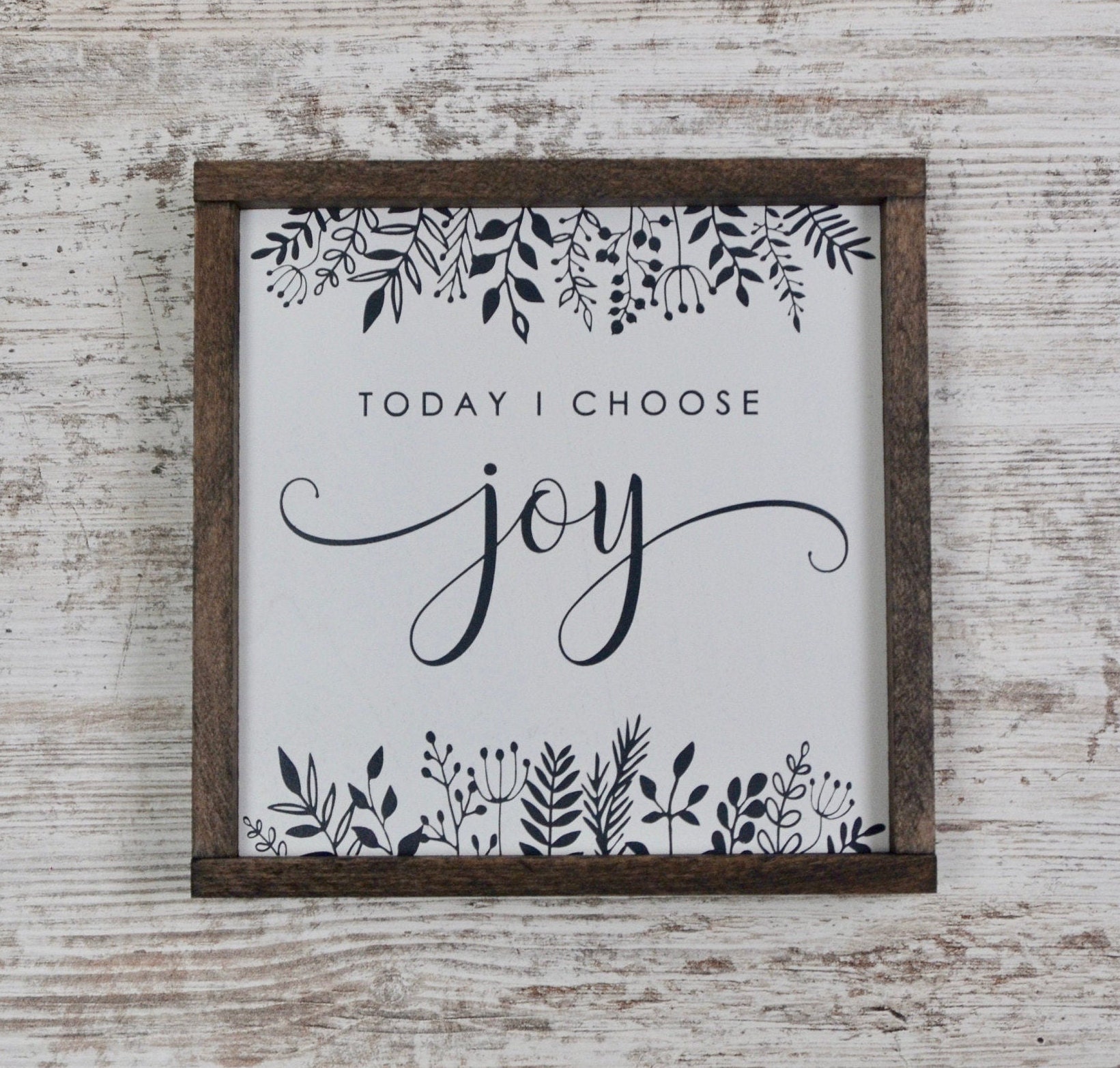 Today I Choose Joy Choose Joy Sign Joy Quote Motivational | Etsy