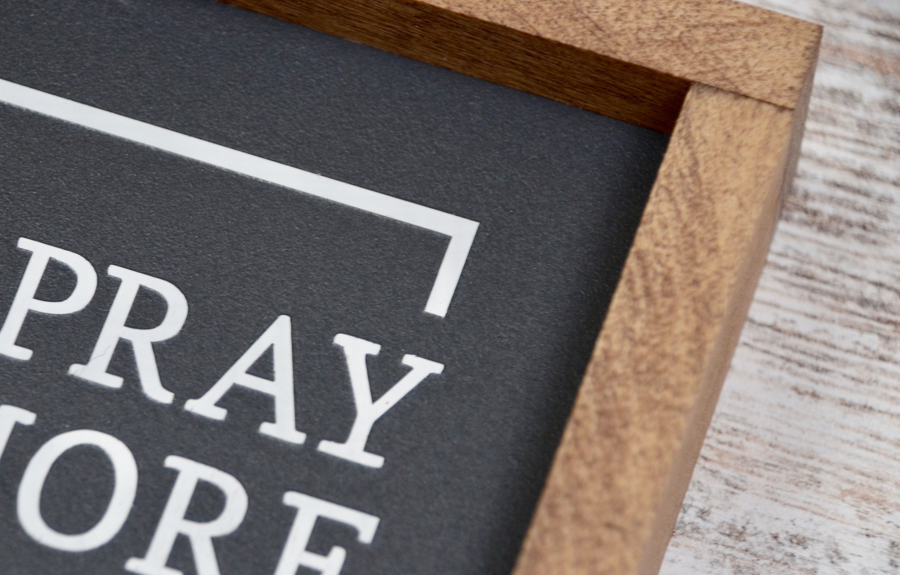 Prayer Sign Pray More Worry Less Philippians 4:6 Christian | Etsy