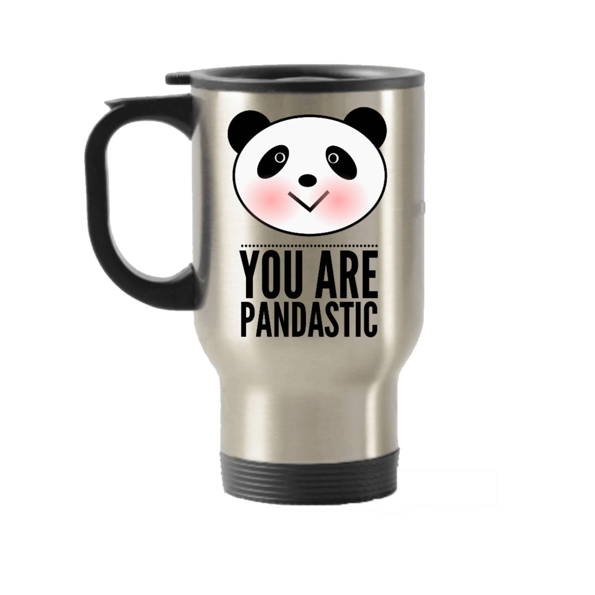 Panda Face Travel Mug With Handle | Best Friend | Coffee | Panda Gifts ...