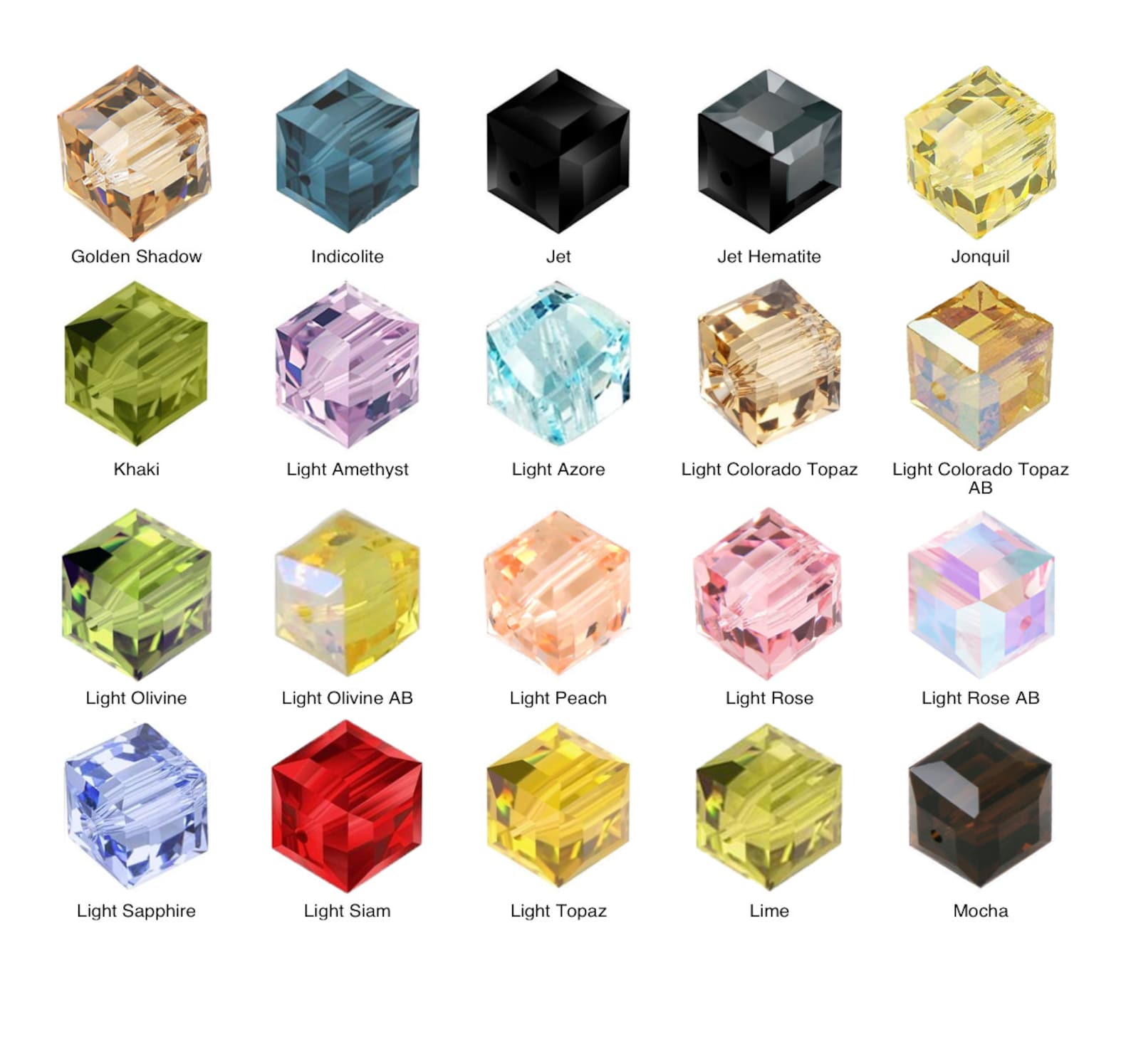 Pick 12pcs Swarovski 8mm Cube 5601 Austrian Crystal Beads | Etsy