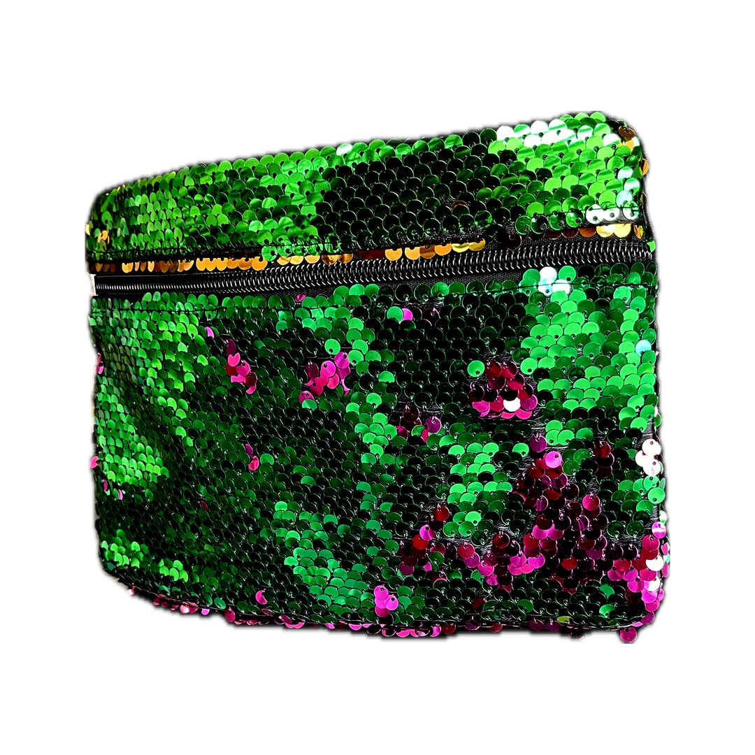 Sequin Fanny Pack in Mardi Gras Colors, Green Covering Most, Some ...