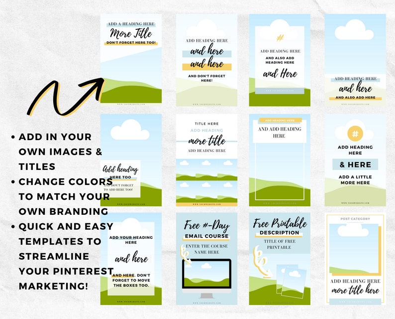 Pinterest Pin Canva Templates Fully Customizable High Converting Pin ...
