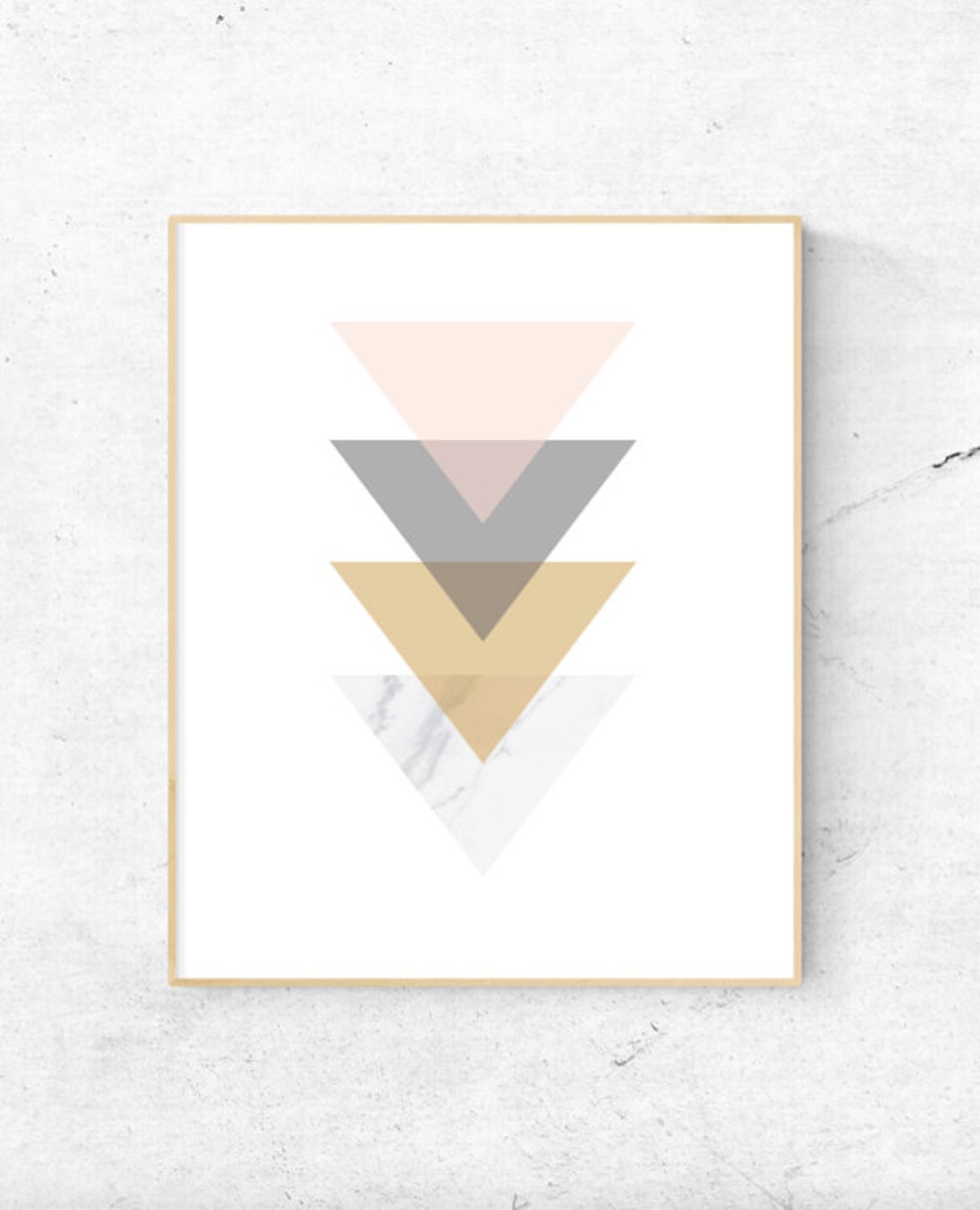 Geometric Triangles Wall Art - Digital Prints, Instant Download - Home ...