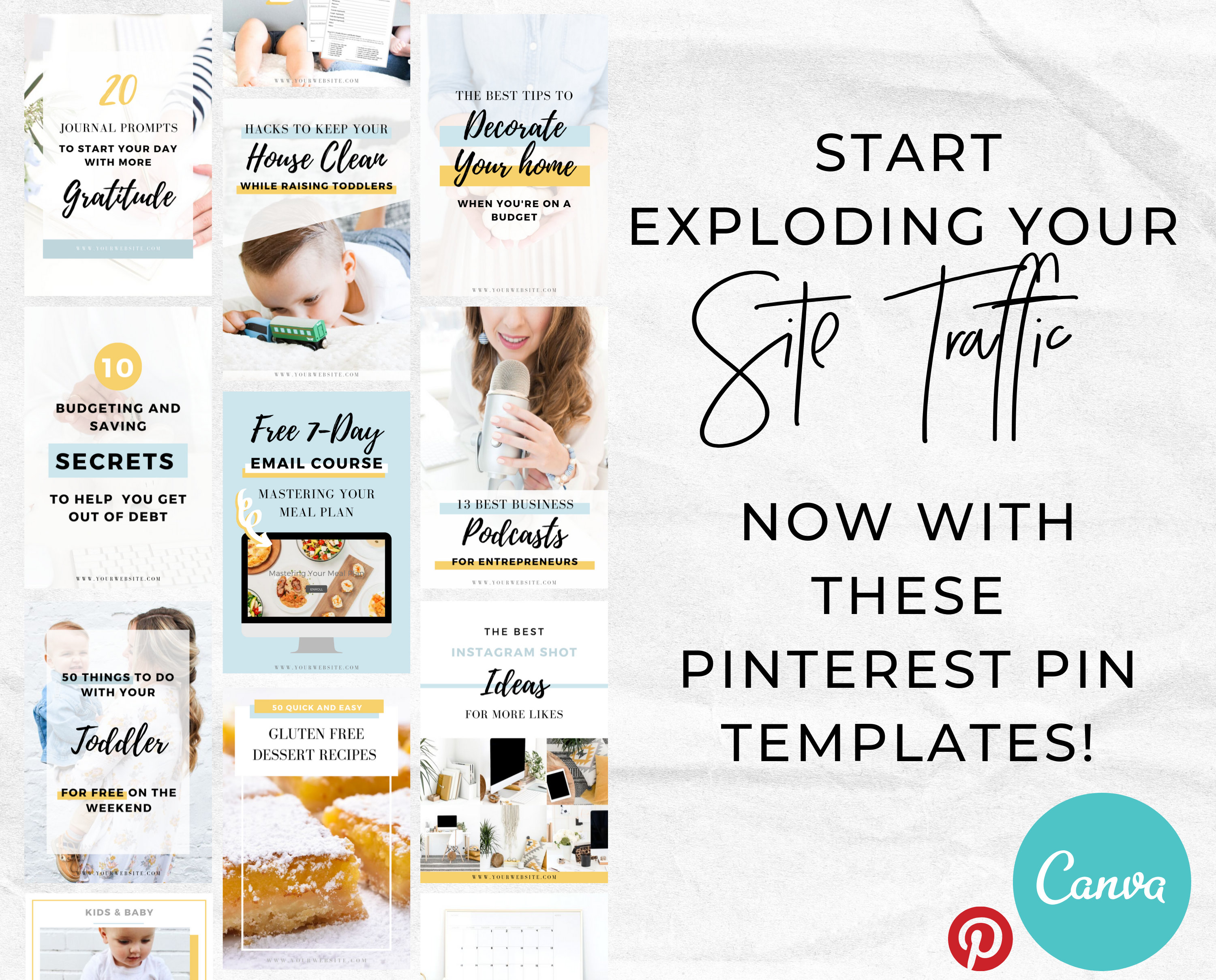 Pinterest Pin Canva Templates Fully Customizable High Converting Pin ...