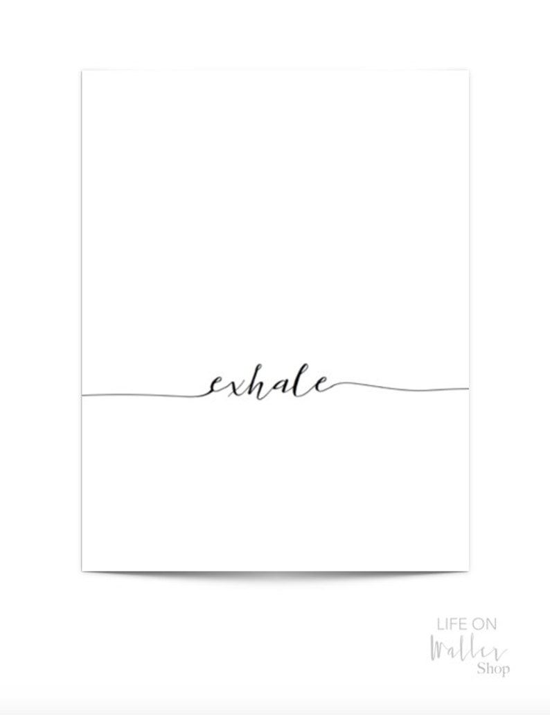 Inhale Exhale Wall Art Prints - Digital Prints, Instant Download - Home ...