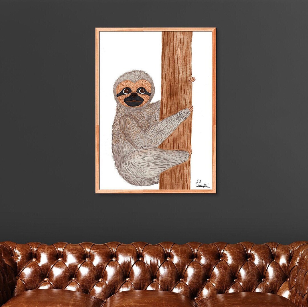 Sloth Decor Poster Sloth Printable Image Sloth Poster Sloth - Etsy