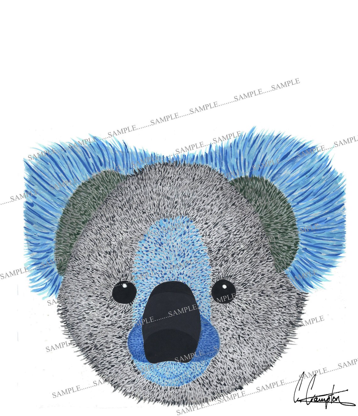 Koala Print, Rainbow Koala Print, Australian Animal Print, Koala ...