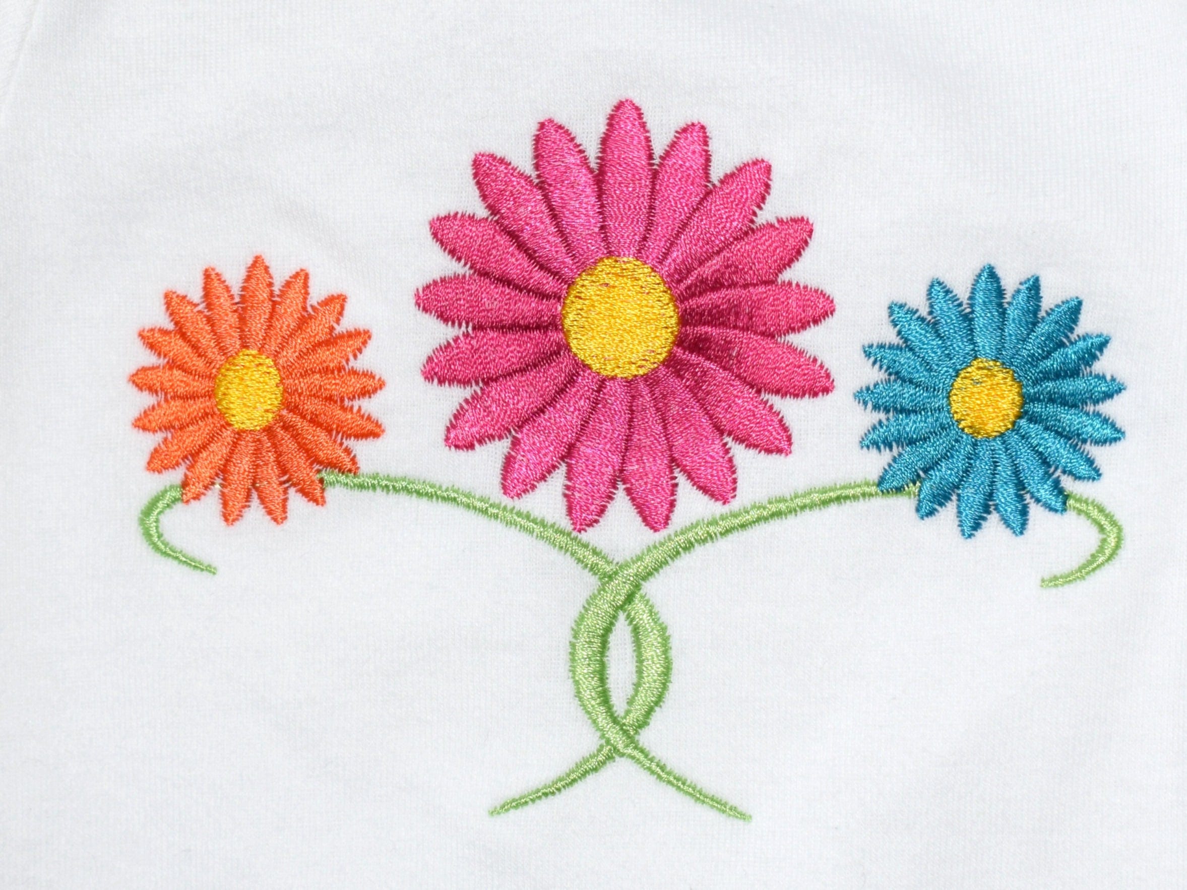 Instant Download: Cute 3 Daisies, Gerbera, Shasta, Gerber Daisy Machine ...